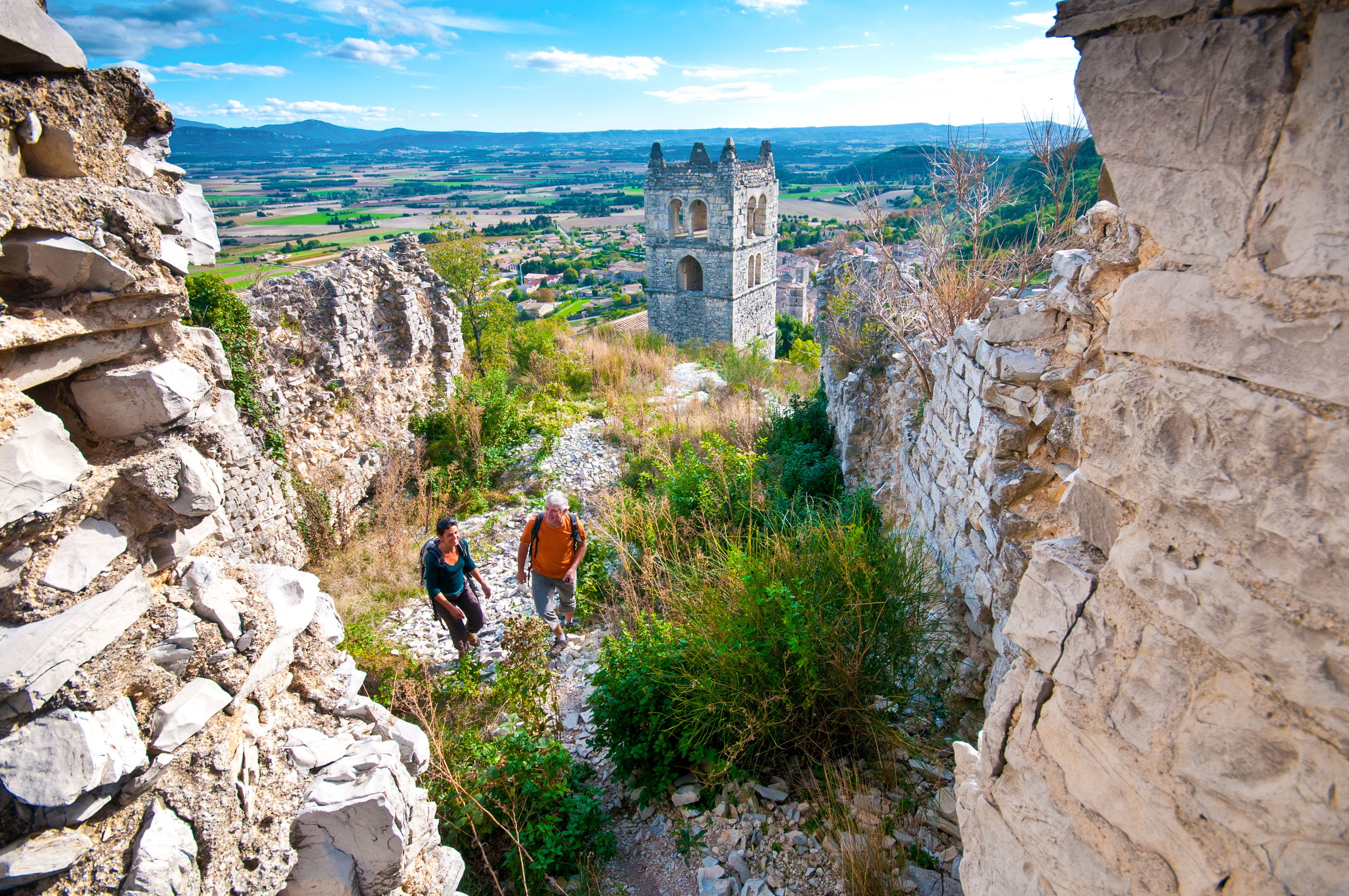 Walking self-guided tour in Drome Valley in Provençal pre-Alps